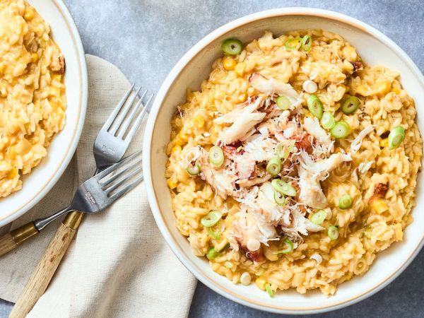 Creamy Alaskan Crab Risotto with Corn and Scallions | Wild Alaskan Company