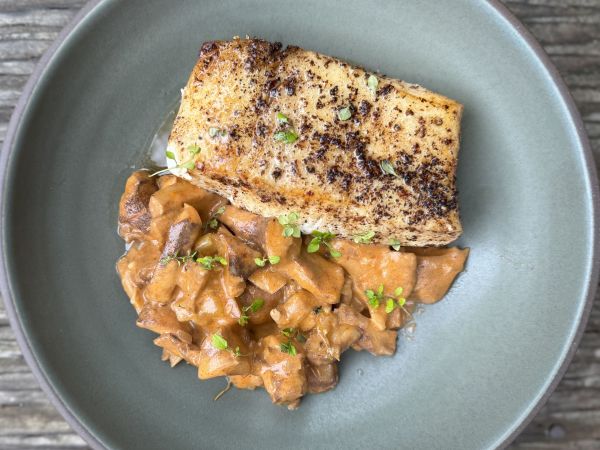 Brown Butter Seared Pacific Halibut With Wild Mushroom Ragout | Wild ...