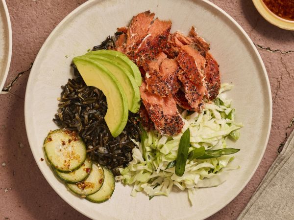 Smoked Salmon Rice Bowl with Creamy Cabbage Slaw | Wild Alaskan Company