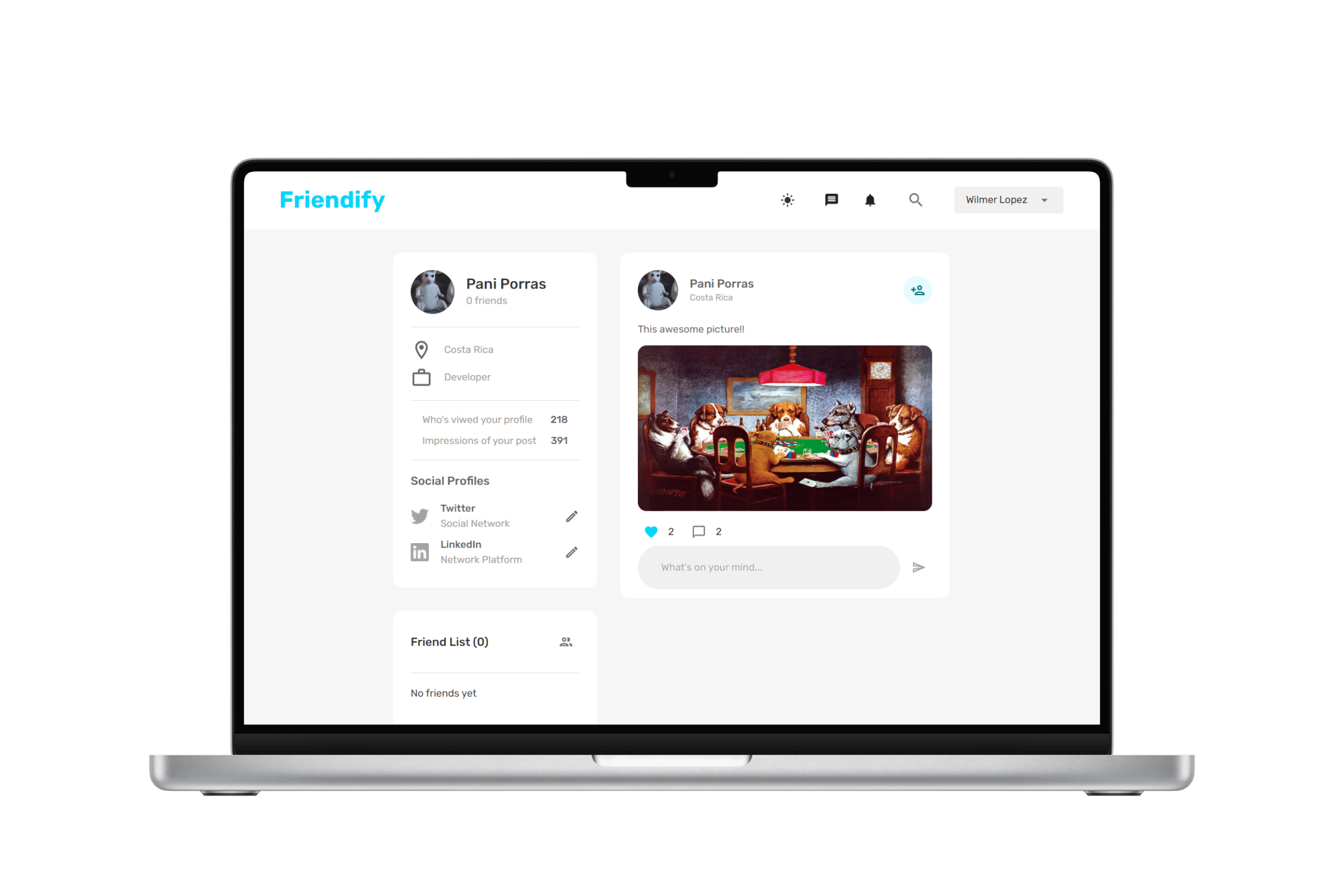 GitHub - WilmerL2000/social-app: This project consists of a social application using ...