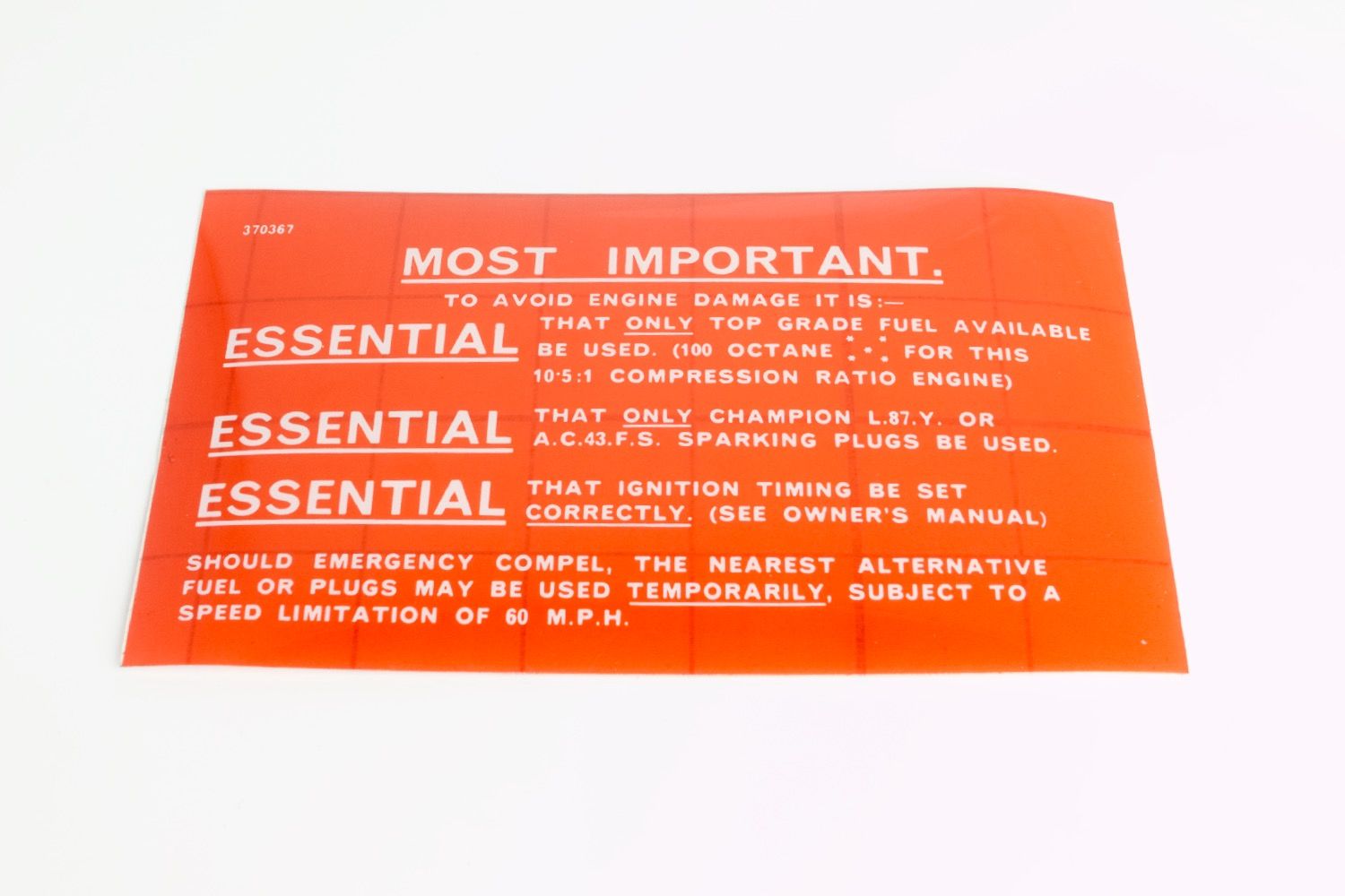 Wins International - 'Most Important' Label