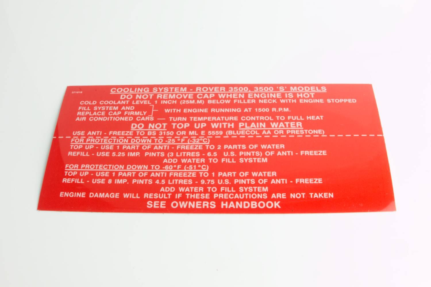 Wins International - Cooling Label UK Made