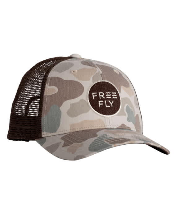 Free Fly Camo Trucker Hat • Wanderlust Outfitters™