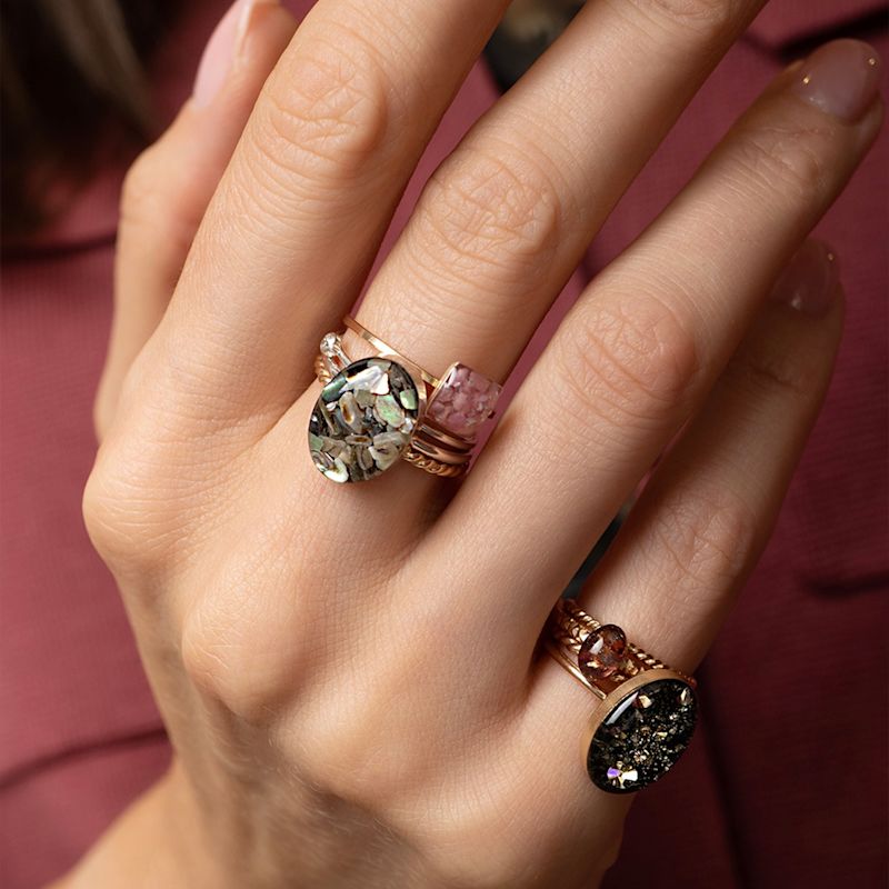 Statement Galaxy Gold Oval Cocktail Ring | Kate Koel | Wolf & Badger