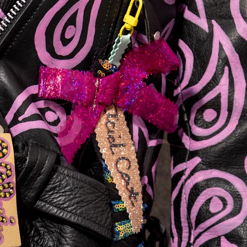 Acid Cat Upcycled Sequin Super Sparkle Bag Charm | Acid Cat | Wolf & Badger