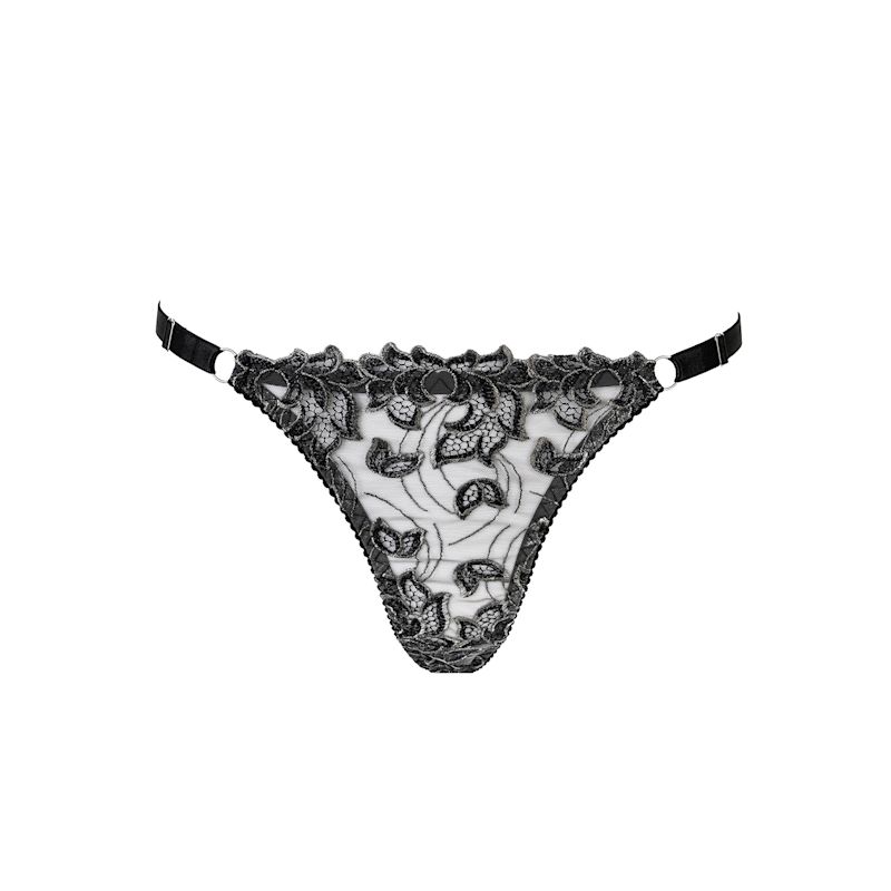 Adjustable String Panties Ivory In Grey | Darily Underwear | Wolf & Badger