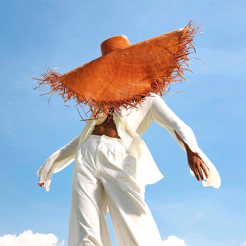 Amora Oversized Woven Straw Hat In Caramel Brown | Brunna.Co | Wolf ...