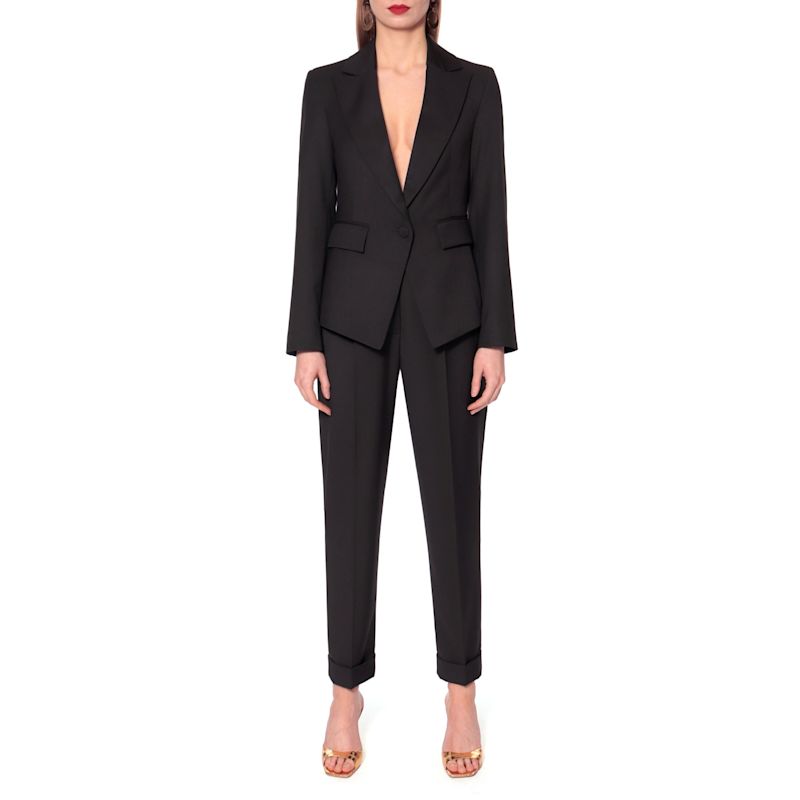 Angela Rich Black Single Breasted Feminine Blazer | AGGI by HALEWSKI ...