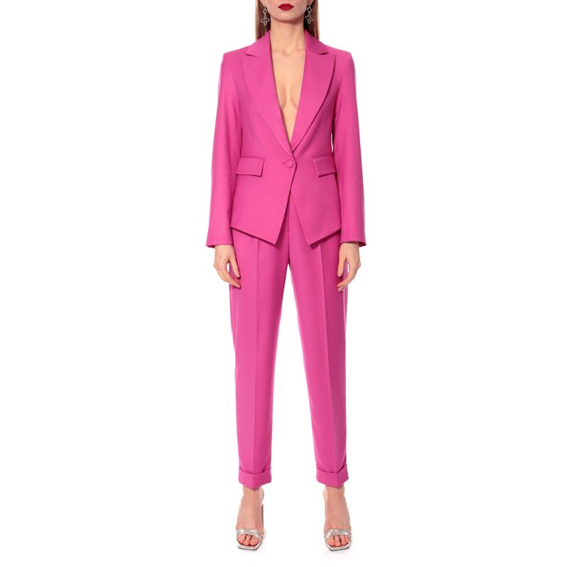 Angela Very Berry Single Breasted Feminine Blazer | AGGI by HALEWSKI ...