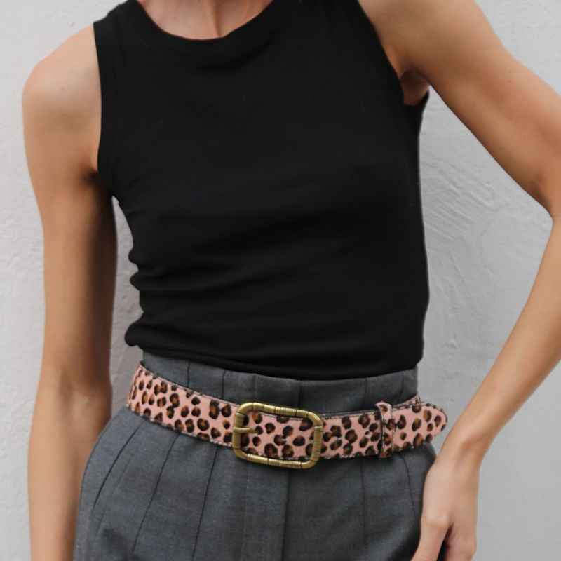 Animal Print Belt - Leopard Print Cowhide Belt | JUAN-JO | Wolf & Badger