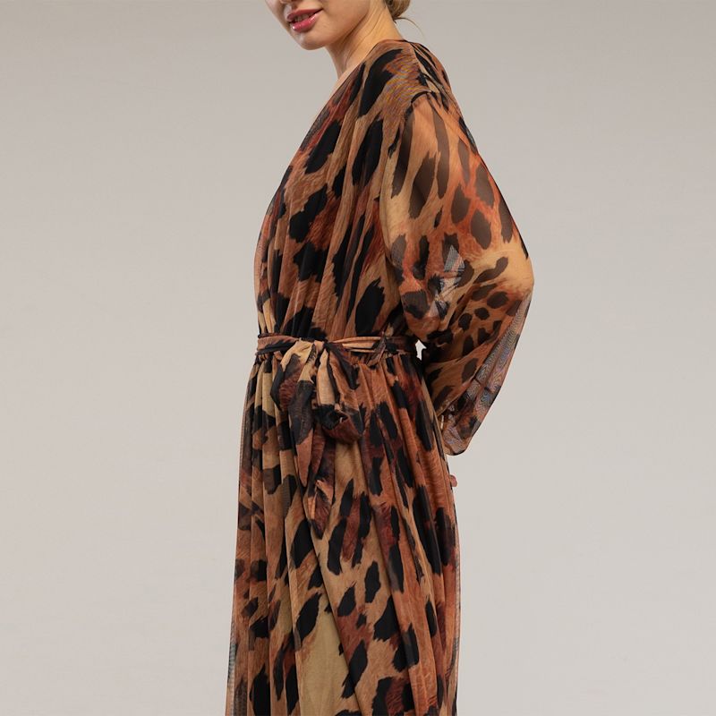 Animal Print Tulle Midi Dress With V-Neck. | TANTRA SPAIN SL | Wolf ...