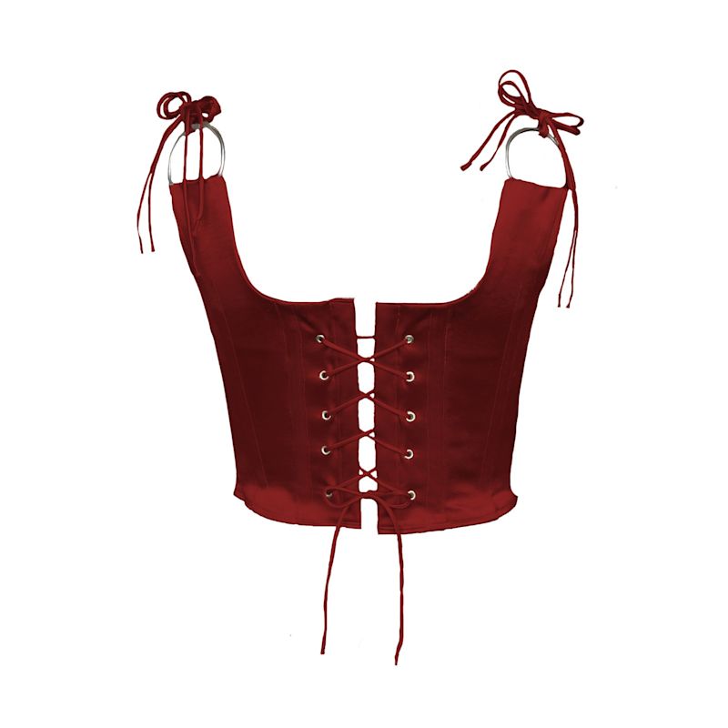Cherry Red Astrid Corset | CREASE | Wolf & Badger