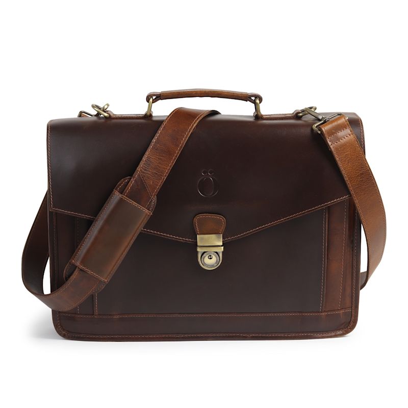 Aurelia- Leather Work Briefcase | Dötch Leather | Wolf & Badger