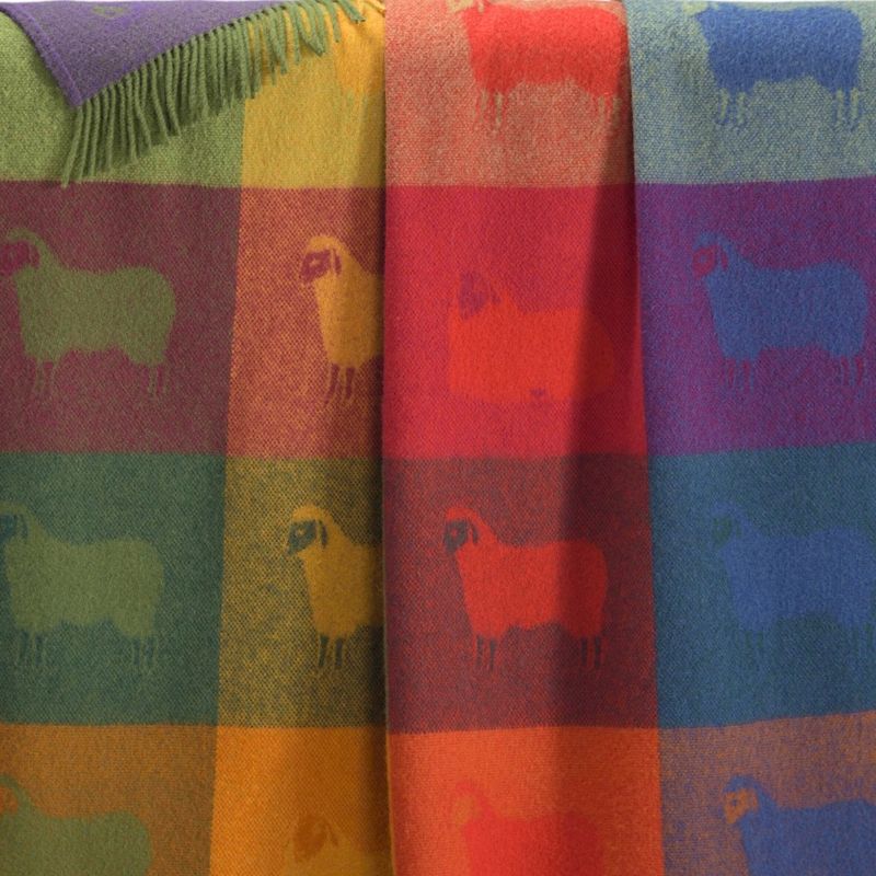 Autumn Check Sheep Wool Throw | J.J.Textile | Wolf & Badger