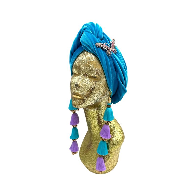 Azure Butterfly Dorado Turban | Julia Clancey | Wolf & Badger