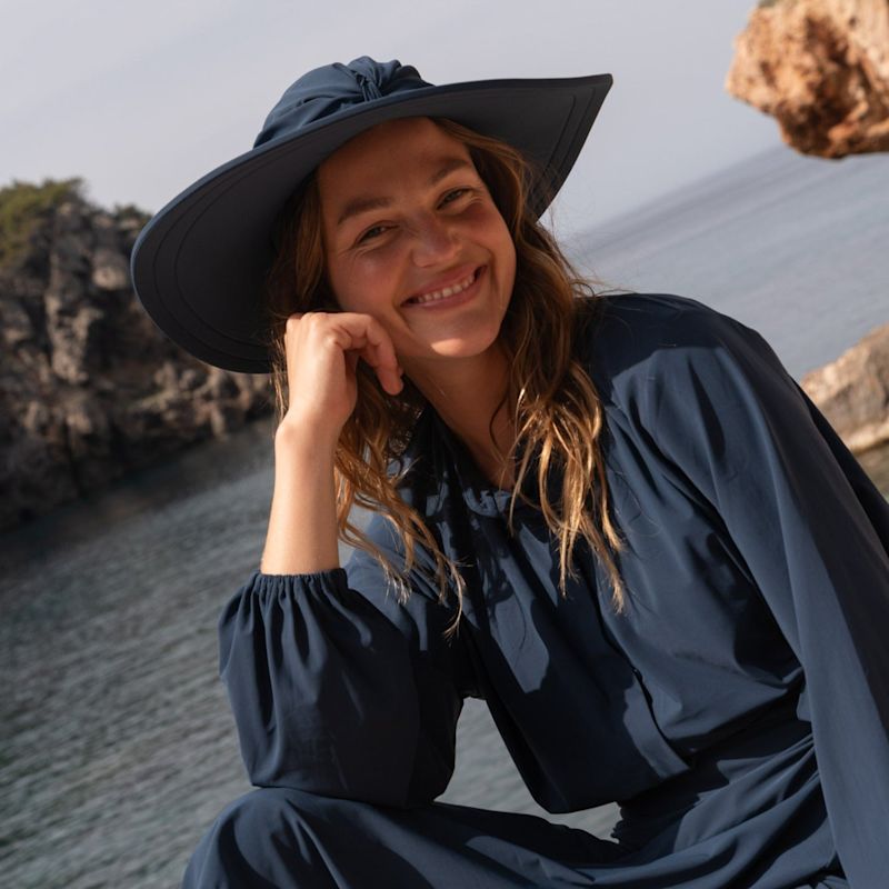 Bahamas UV Sun Hat Navy | Kalani sunwear | Wolf & Badger