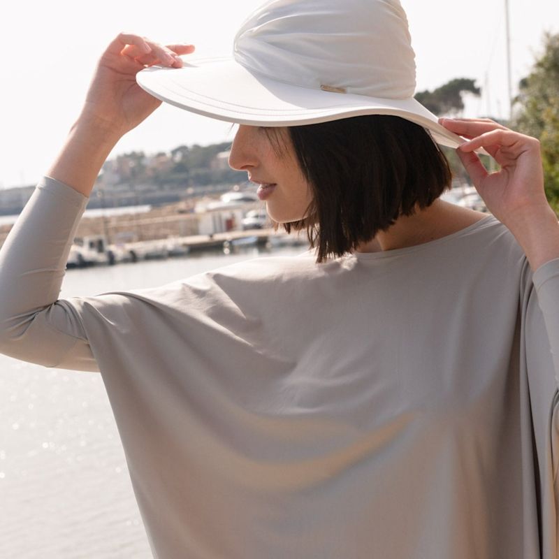Bahamas UV Sun Hat White | Kalani sunwear | Wolf & Badger
