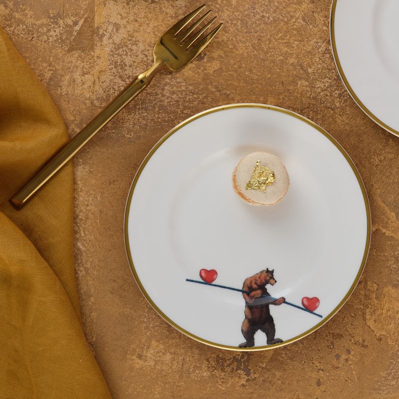 Balancing Love Bearing Love Dessert Plate | Melody Rose London | Wolf ...