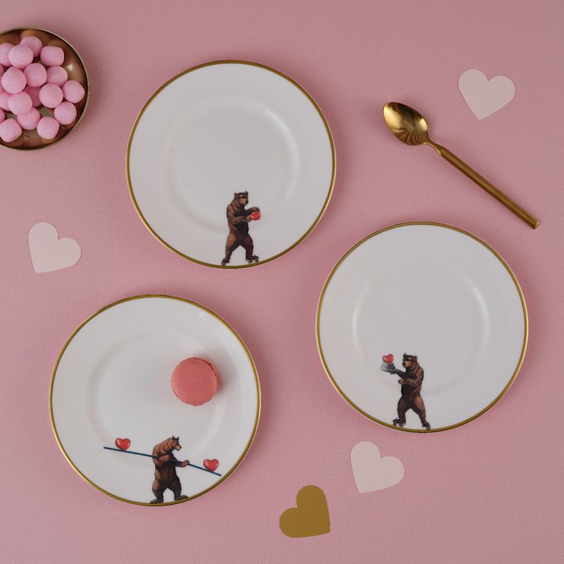Balancing Love Bearing Love Dessert Plate | Melody Rose London | Wolf ...