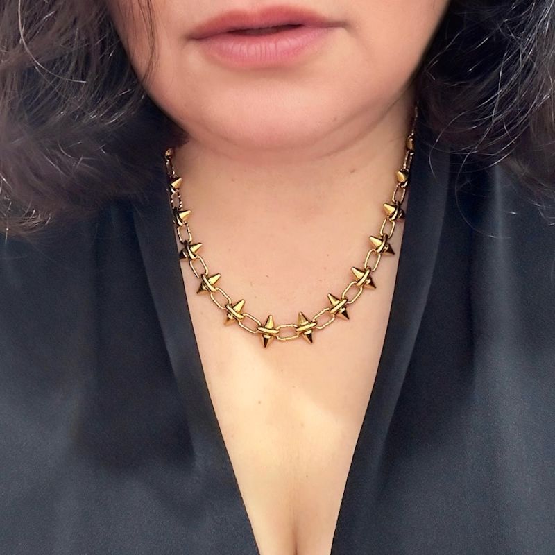 Barbie Chain Necklace Yellow Gold | Jagged Halo Jewelry | Wolf & Badger