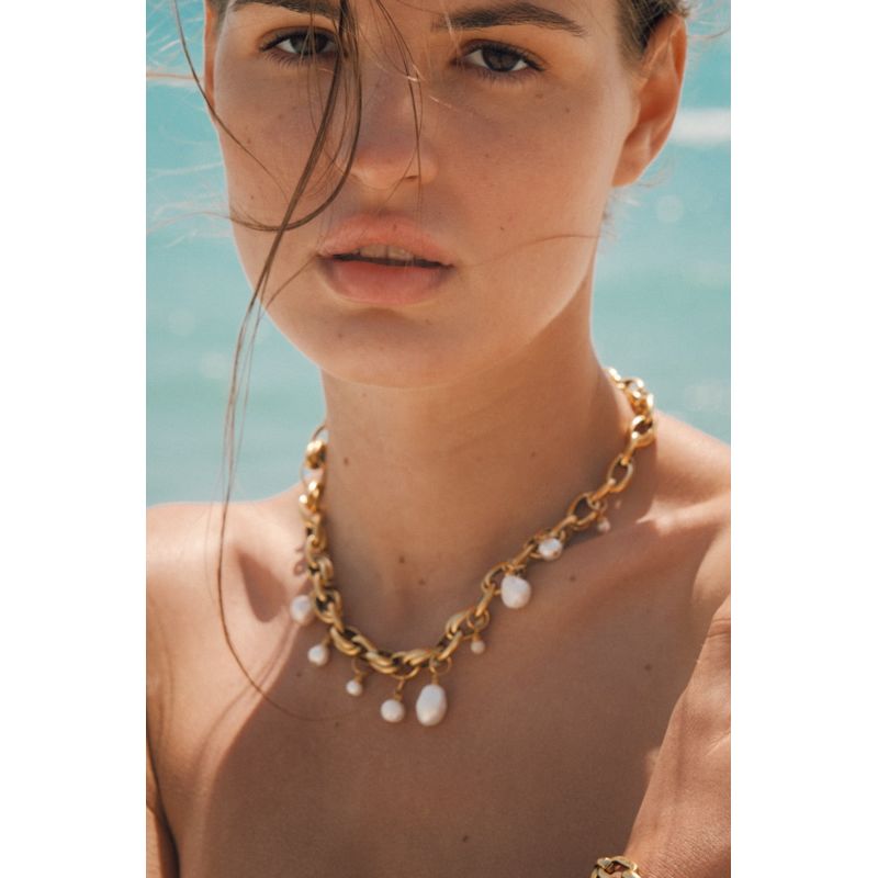 Bari Pearl Charm Necklace | sccollection | Wolf & Badger