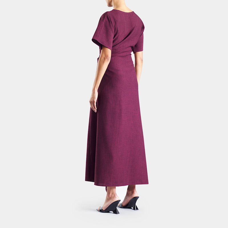 Baxter Plum Wrap Dress | Meem Label | Wolf & Badger
