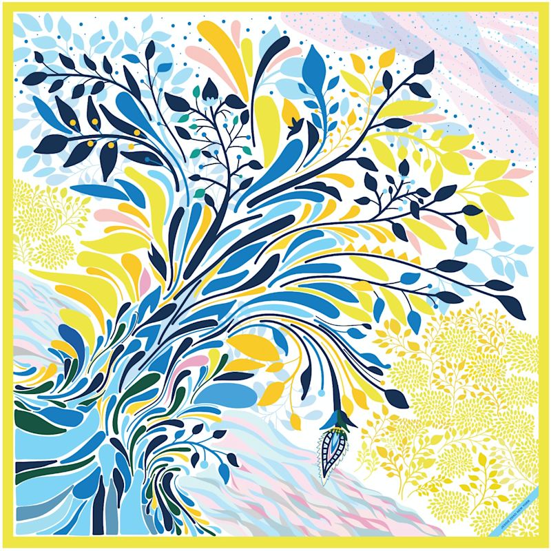 Silk Bandana Of Tree Imagination | Jessie Zhao New York | Wolf & Badger