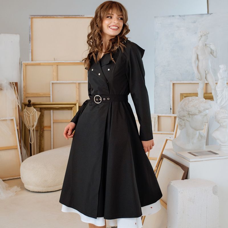 Black Trench Coat For Spring: Timeless Black | RainSisters | Wolf & Badger