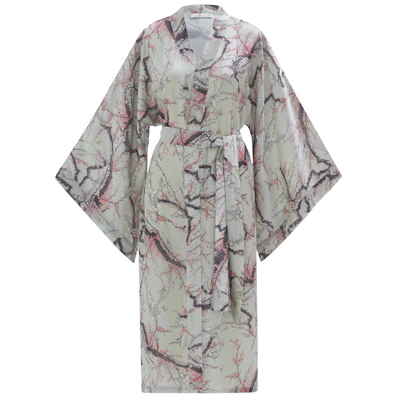 Blossom Satin Kimono Stone Color - Multicolor | Peraluna | Wolf & Badger