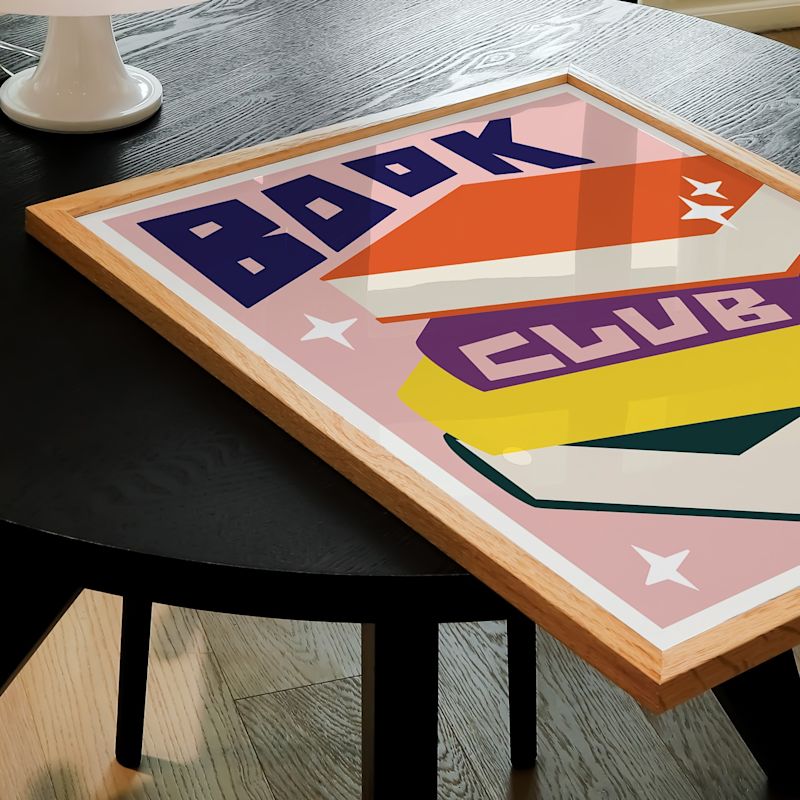 Book Club Art Print - A3 | Natalie Cass Art | Wolf & Badger