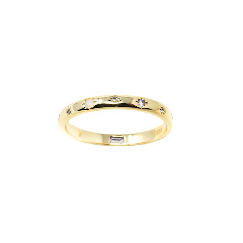 Scatter Band Both Sides Now Ocean Edition Star Ring, Gold | NASI SILVER ...