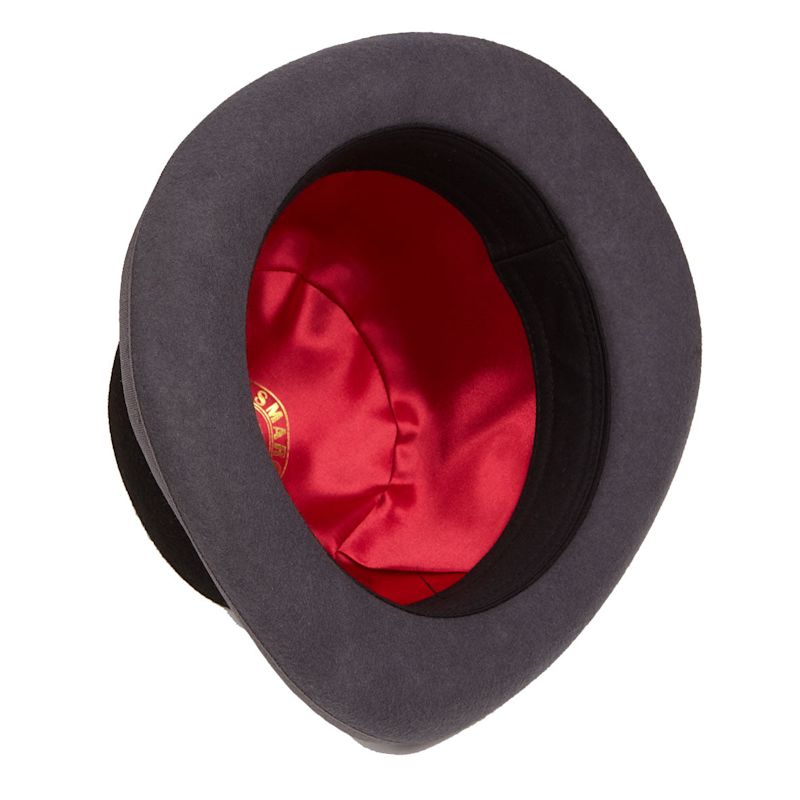 Brooke Black Grey Wool Felt Bowler Derby Hat | Dasmarca Hats | Wolf ...