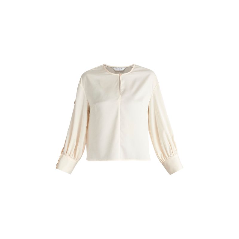 Button Sleeve Blouse In Cream | PAISIE | Wolf & Badger