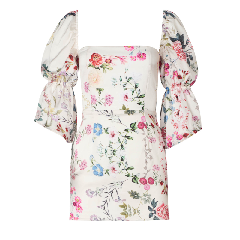 Camille White Floral Mini Dress | SOAH | Wolf & Badger