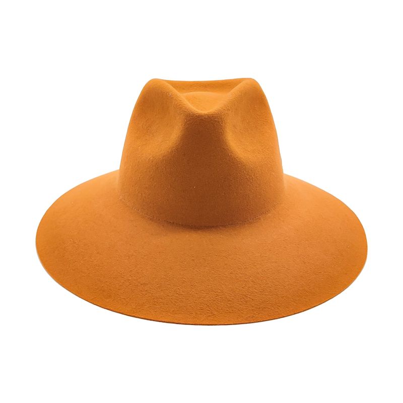 Caramel Brown Smooth Lapin Felt Wide Brim Drop Hat | Doria 1905 | Wolf ...