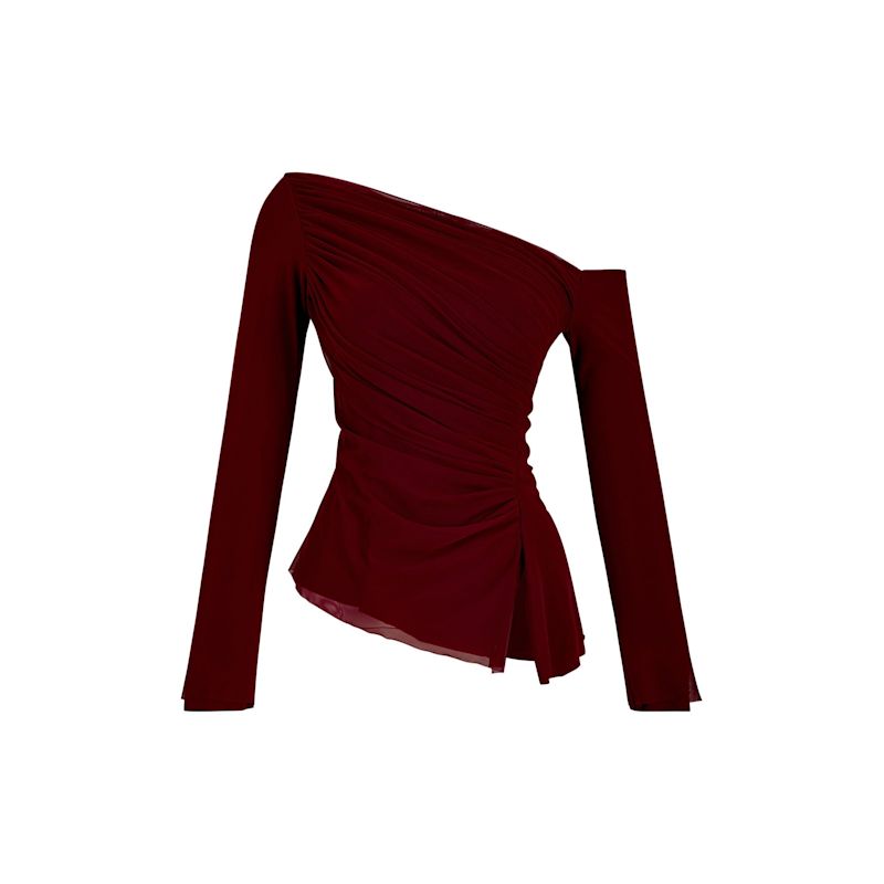 Caprina Blouse Burgundy | GROWNY | Wolf & Badger