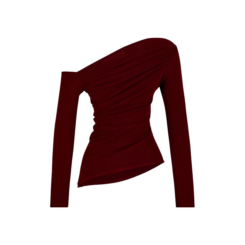 Caprina Blouse Burgundy | GROWNY | Wolf & Badger