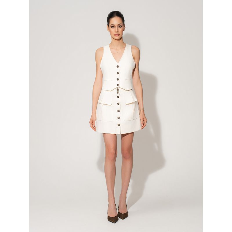 Cargo Mini Skirt In Linen | Tia Dorraine | Wolf & Badger
