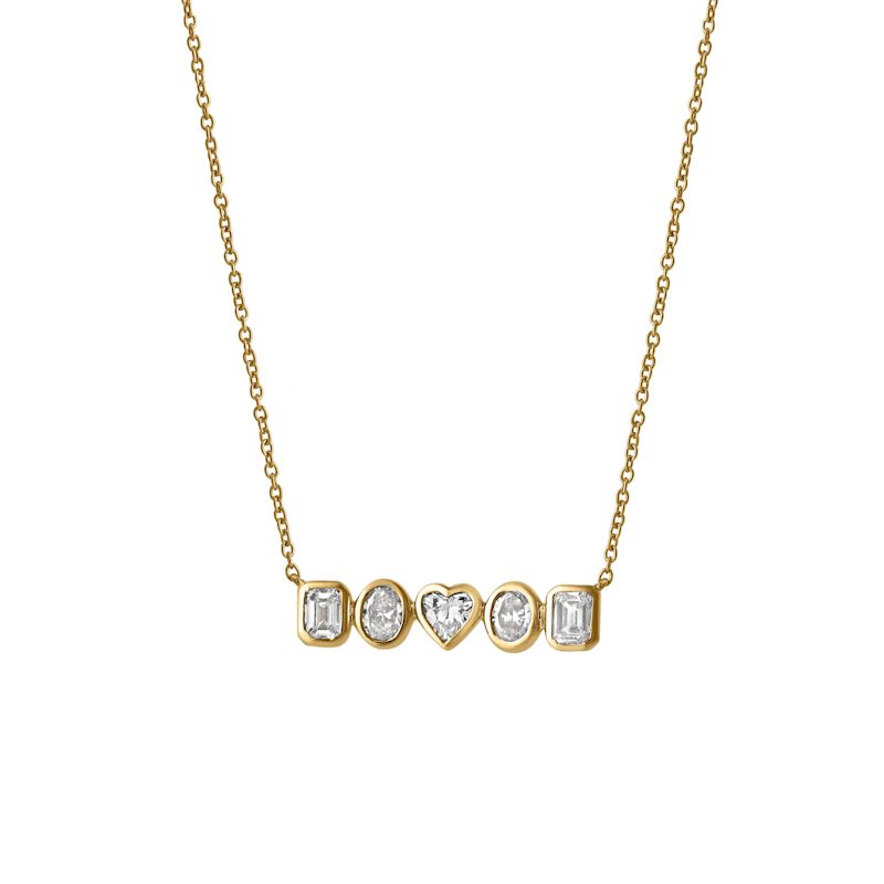Cassira Yellow Gold Lab Grown Diamond Chain Necklace | LMJ | Wolf & Badger