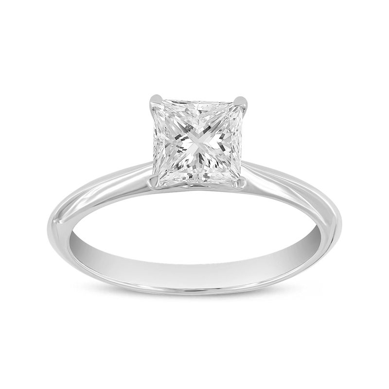 Rhea Princess White Gold Princess Cut Lab Grown Diamond Classic ...