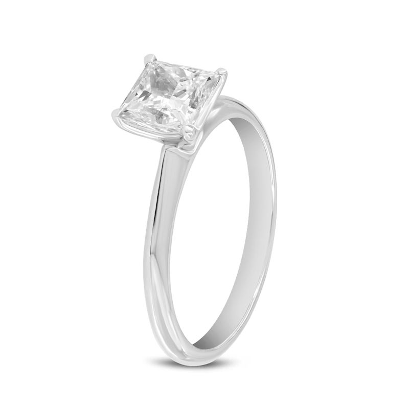 Rhea Princess White Gold Princess Cut Lab Grown Diamond Classic ...