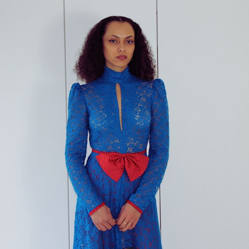 Cerulean Blue Lace Maxi Dress | Couture To Your Door | Wolf & Badger