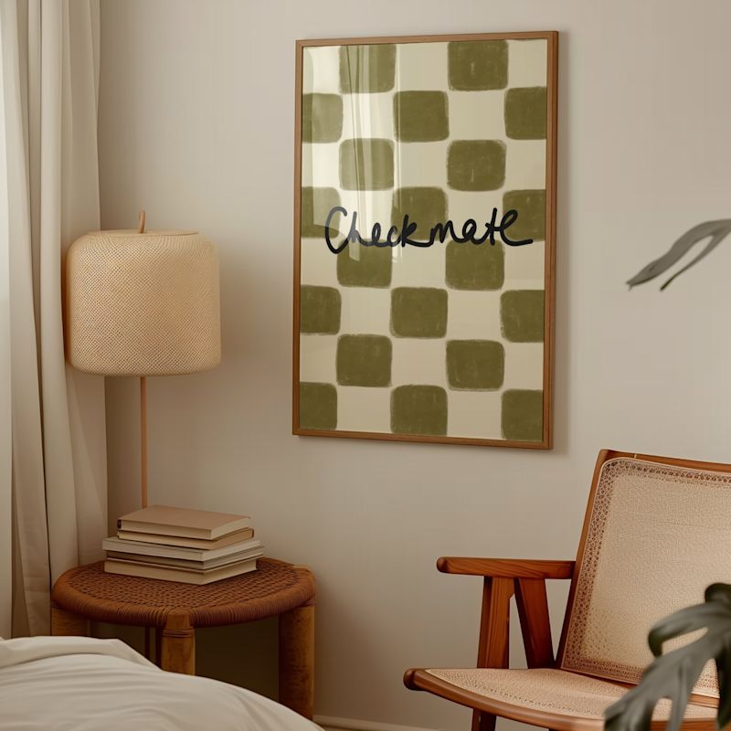 Checkmate Retro GicléE Art Print A3 | Fanclub | Wolf & Badger