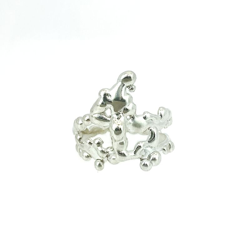 Cluster Ring Number Three | Sterling Silver | Karen Kriegel | Wolf & Badger