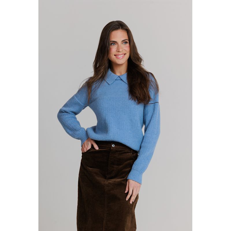 Collar Knit Sweater , Powder Blue | Lou&Up (Formerly LOUP clothing ...