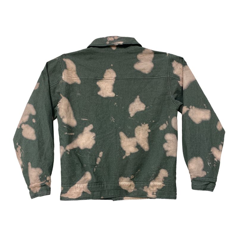 Color Palette Raw Denim Green Oversized Camouflaged Jacket ...