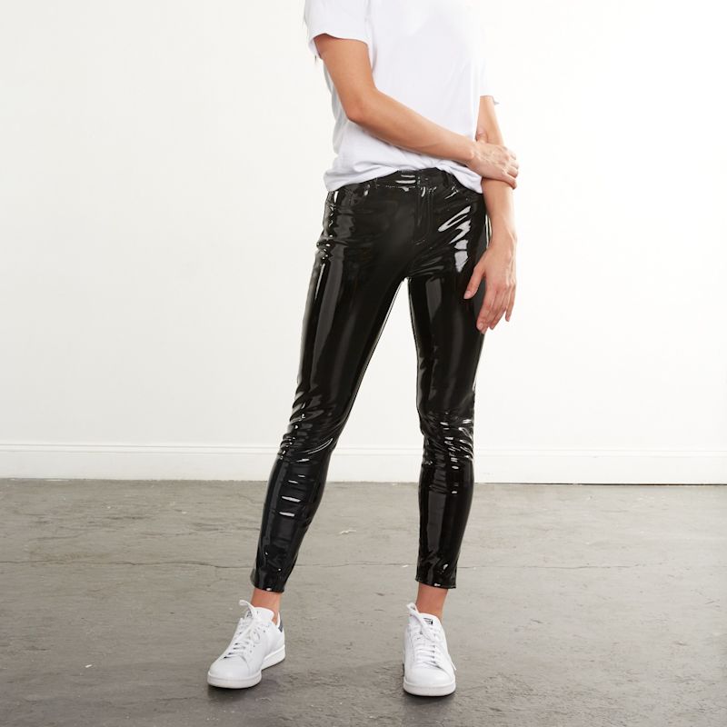 Commando Faux Patent Leather Trouser, Black SLG72 | Commando | Wolf ...