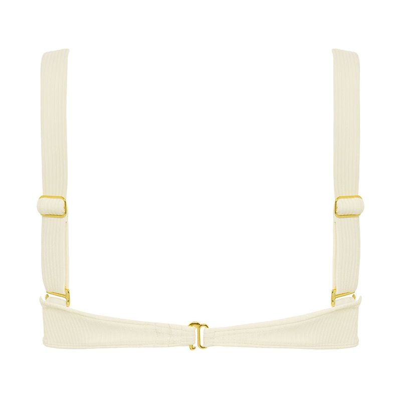 Cream Rib Bustier Bikini Top | Montce Swim | Wolf & Badger