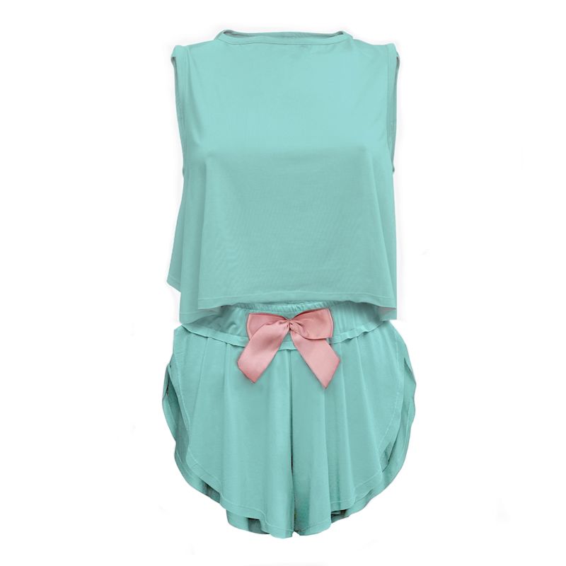 Bamboo Crop Top & Butterfly Shorts - Ocean Mint | Loreen Label | Wolf ...