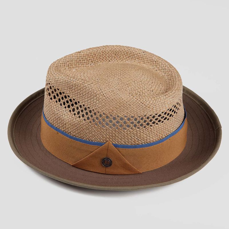 Dasmarca Ronan Straw Wide Brim Fedora Summer Straw Sun Hat - Olive ...